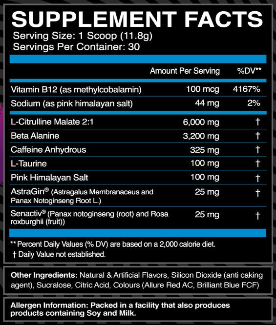 Enrage Black by E Flow Nutrition – Supplement Mart