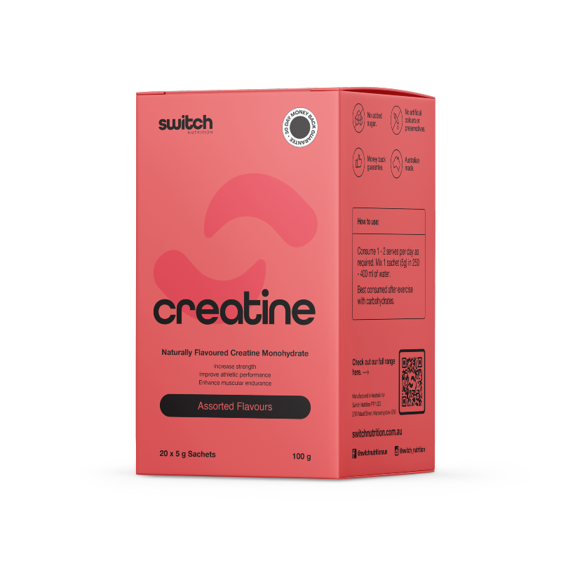 Flavoured Creatine Monohydrate Sachets by Switch Nutrition – Supplement ...