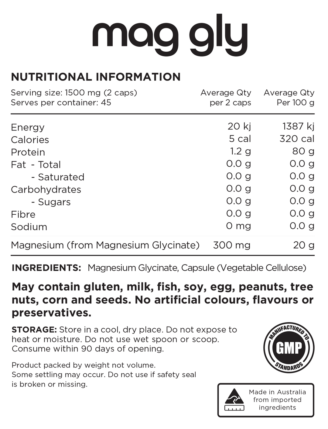 Mag Gly (Magnesiun Glycinate) by Switch Nutrition – Supplement Mart